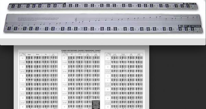 Combo Keystrips & Chord Chart for 61 note size Casios - Casio Keyboard ...